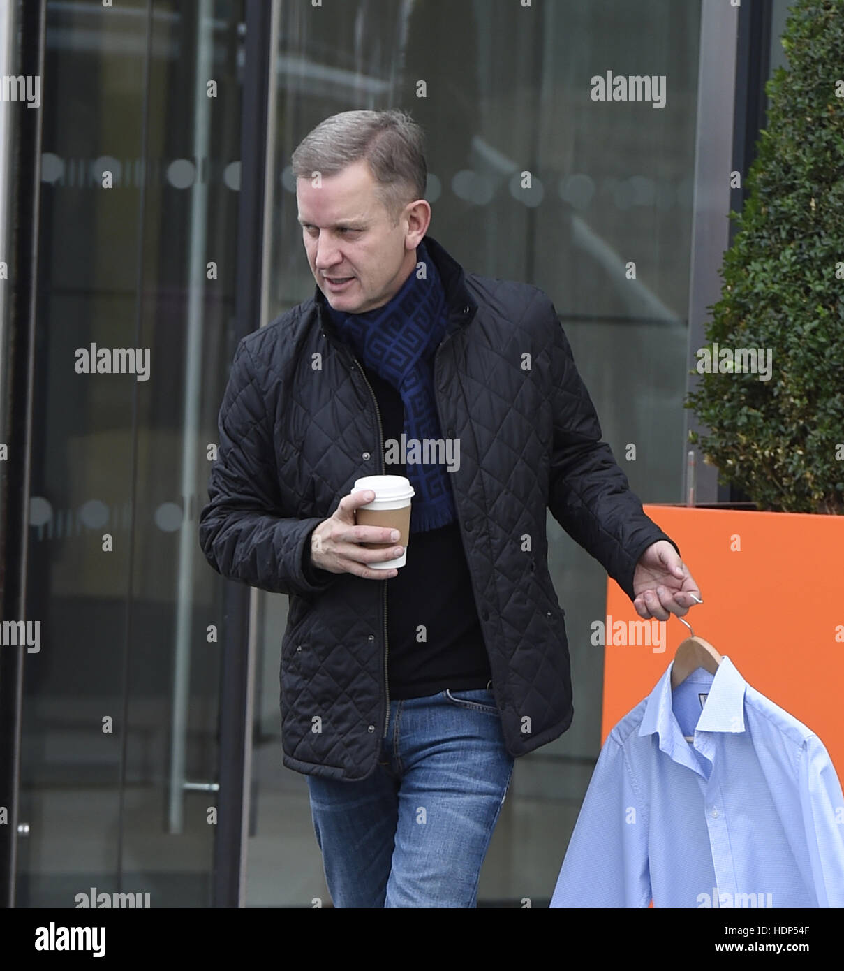 Jeremy Kyle has a close encounter as he nearly walks into a trolley as ...