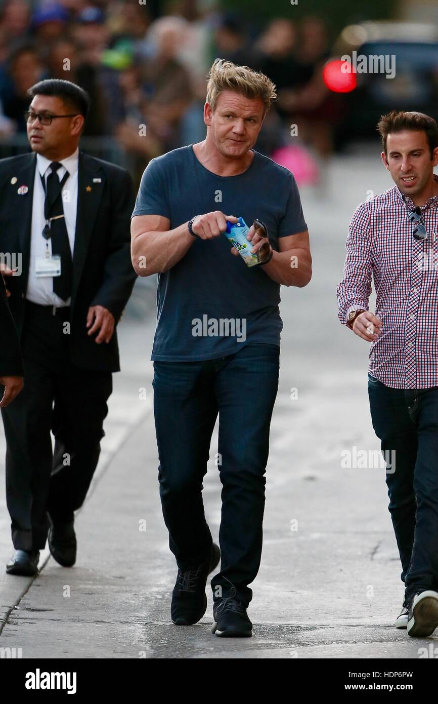 Gordon Ramsay seen arriving the ABC studios for Jimmy Kimmel Live ...
