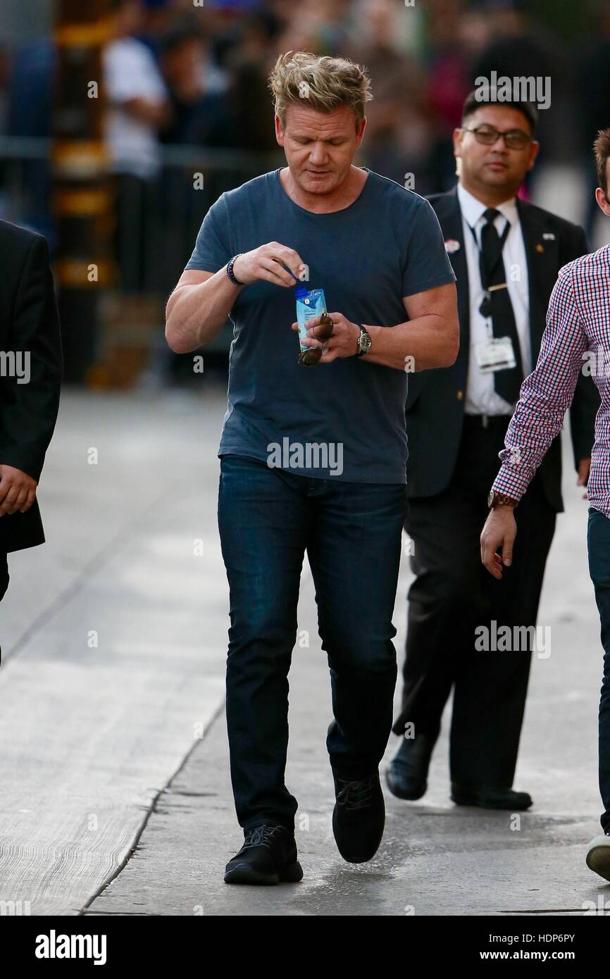 Gordon Ramsay seen arriving the ABC studios for Jimmy Kimmel Live ...