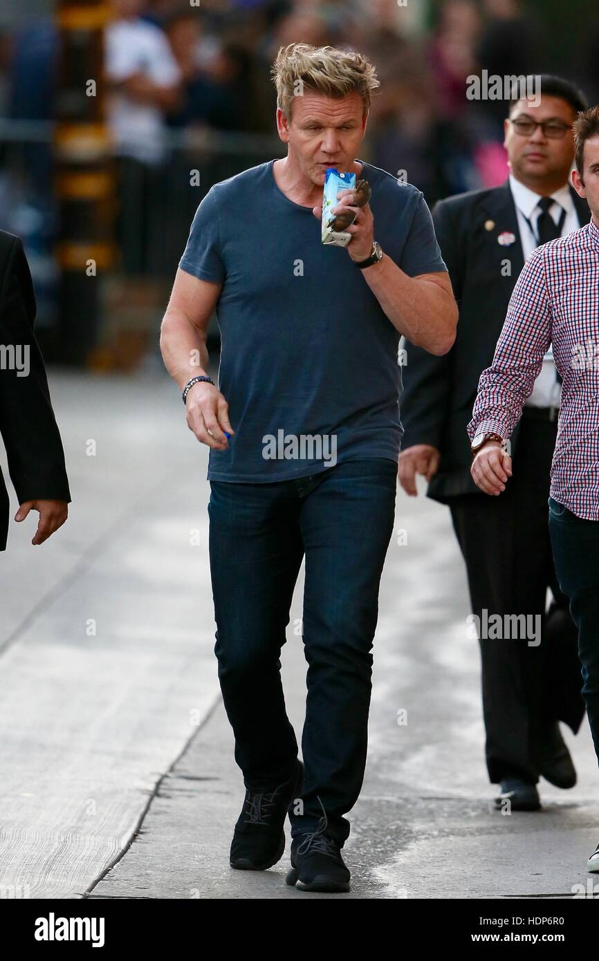 Gordon Ramsay seen arriving the ABC studios for Jimmy Kimmel Live ...