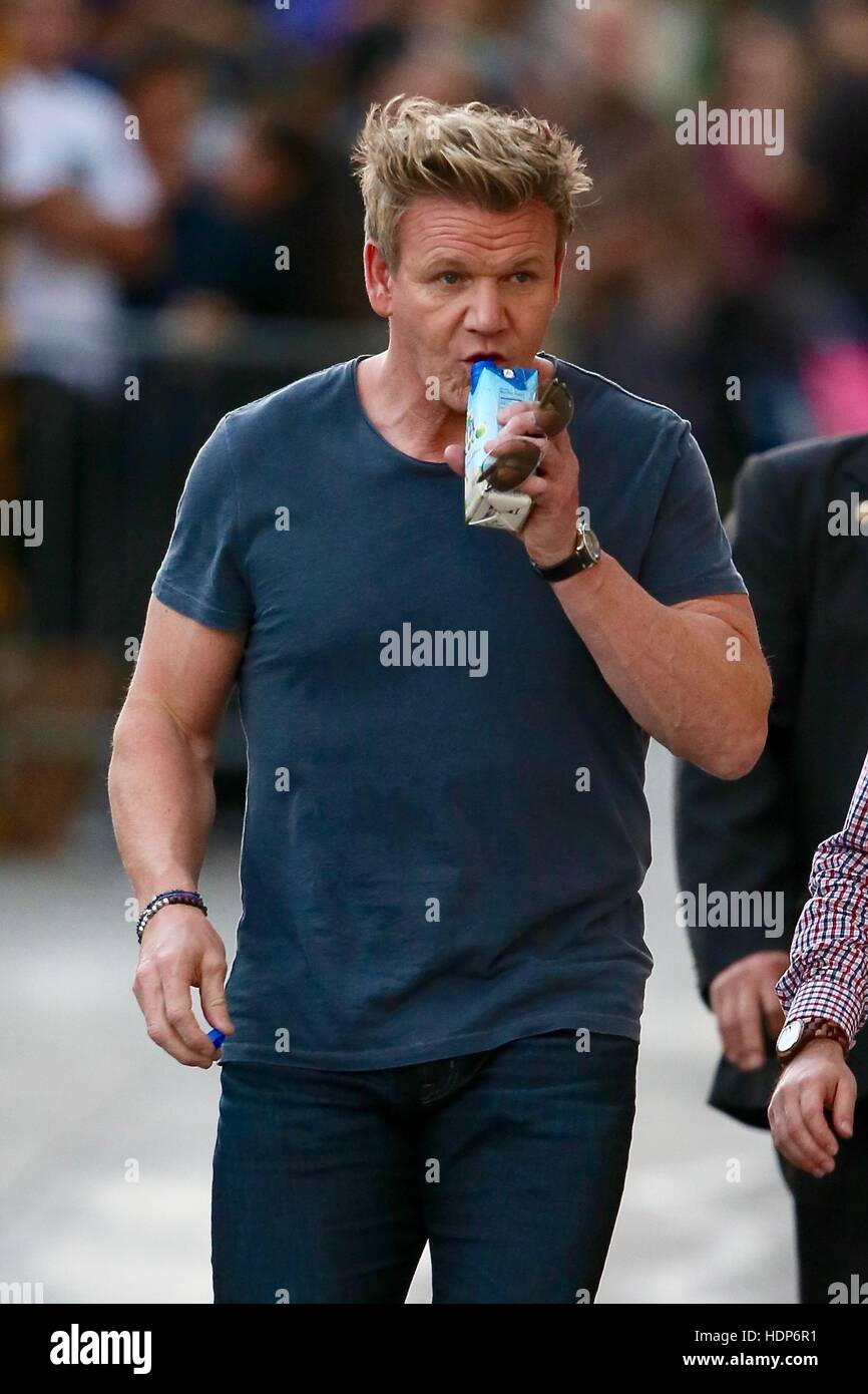 Gordon Ramsay seen arriving the ABC studios for Jimmy Kimmel Live ...