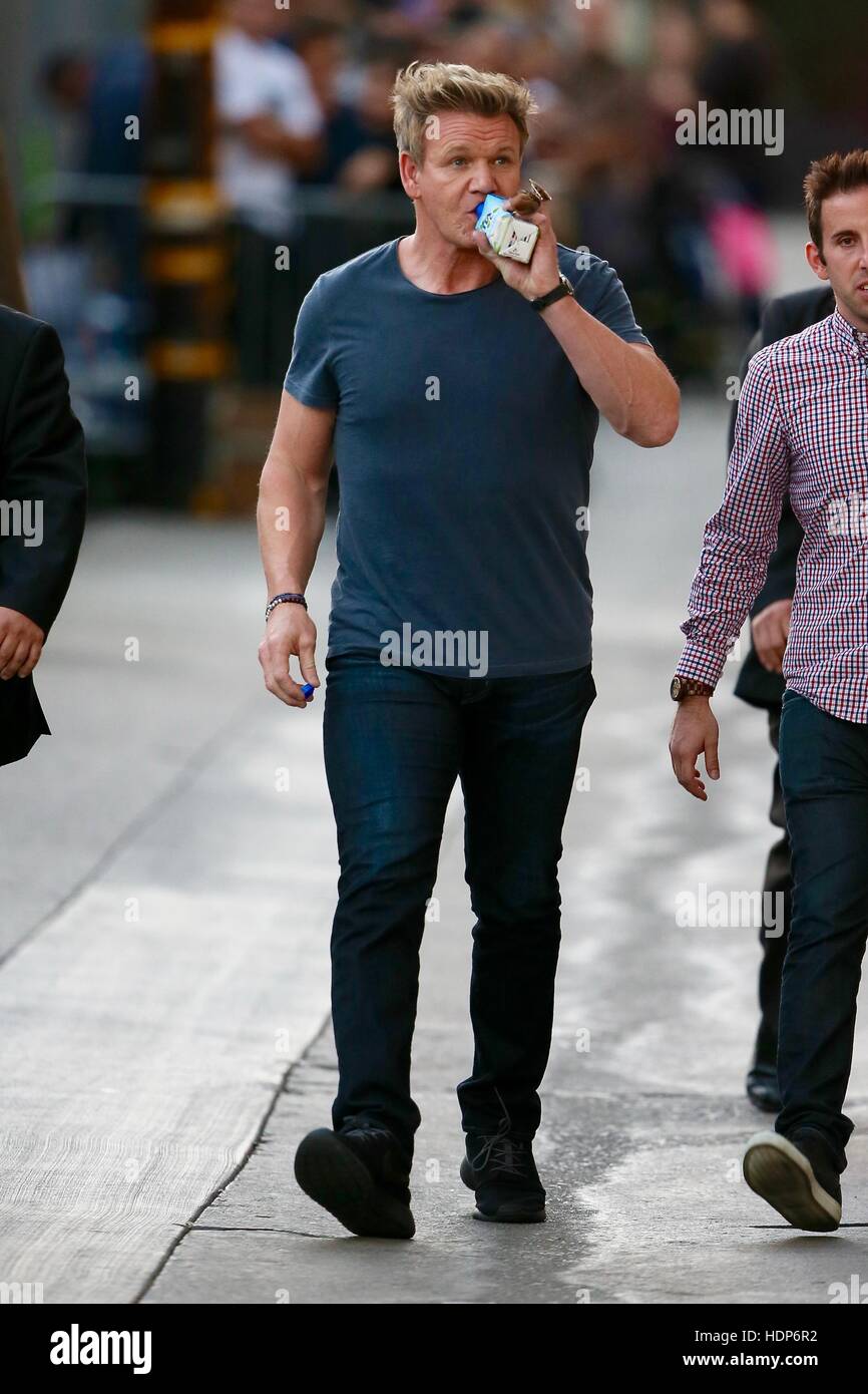 Gordon Ramsay seen arriving the ABC studios for Jimmy Kimmel Live ...