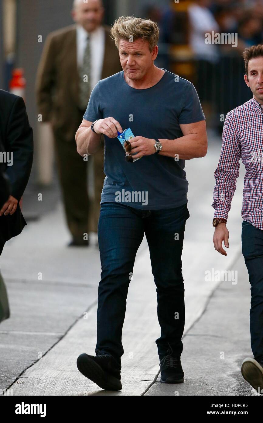 Gordon Ramsay seen arriving the ABC studios for Jimmy Kimmel Live ...