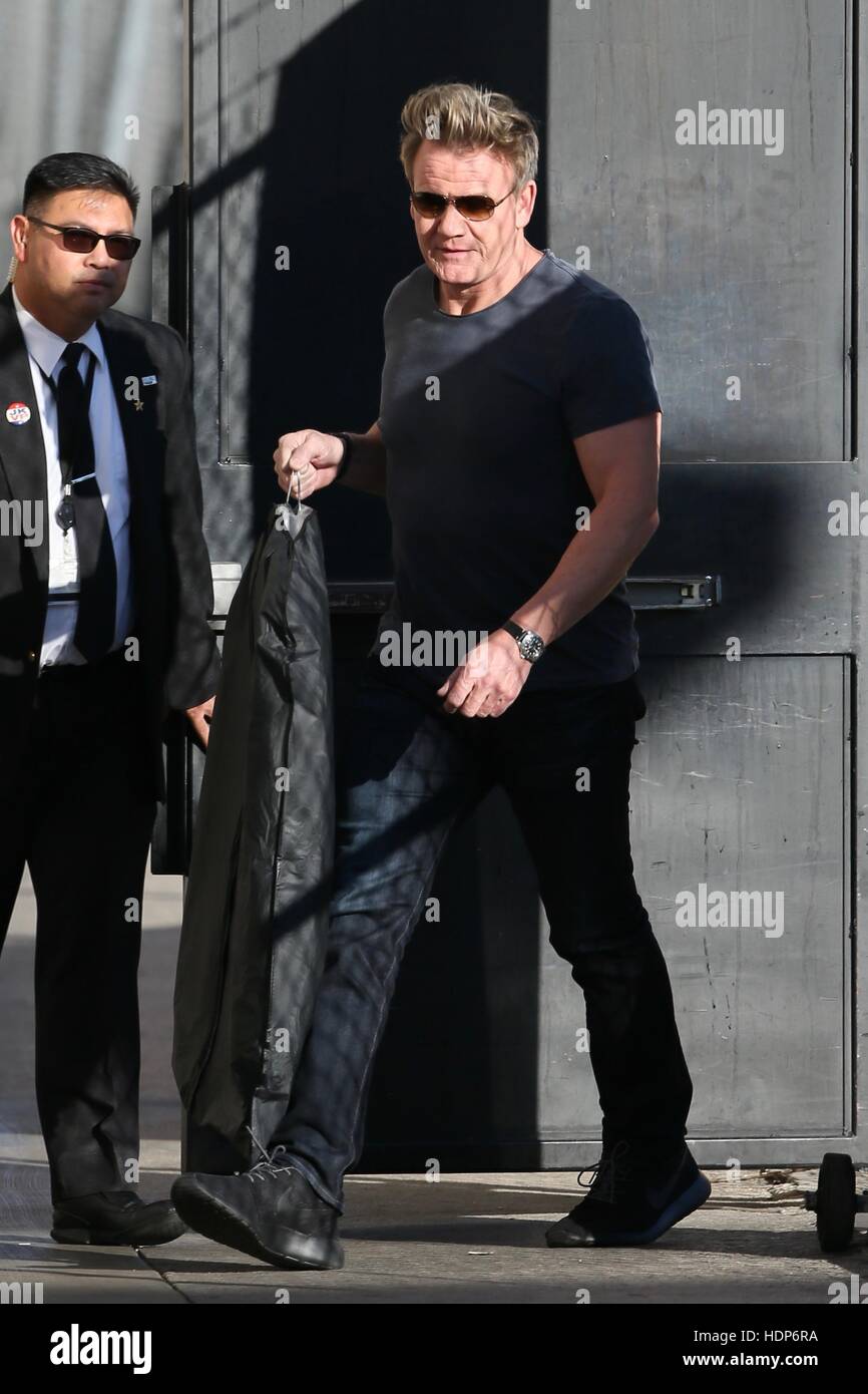 Gordon Ramsay seen arriving the ABC studios for Jimmy Kimmel Live ...