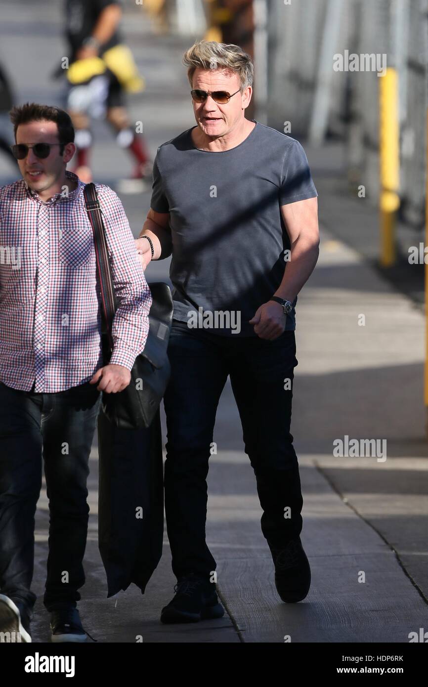 Gordon Ramsay seen arriving the ABC studios for Jimmy Kimmel Live ...