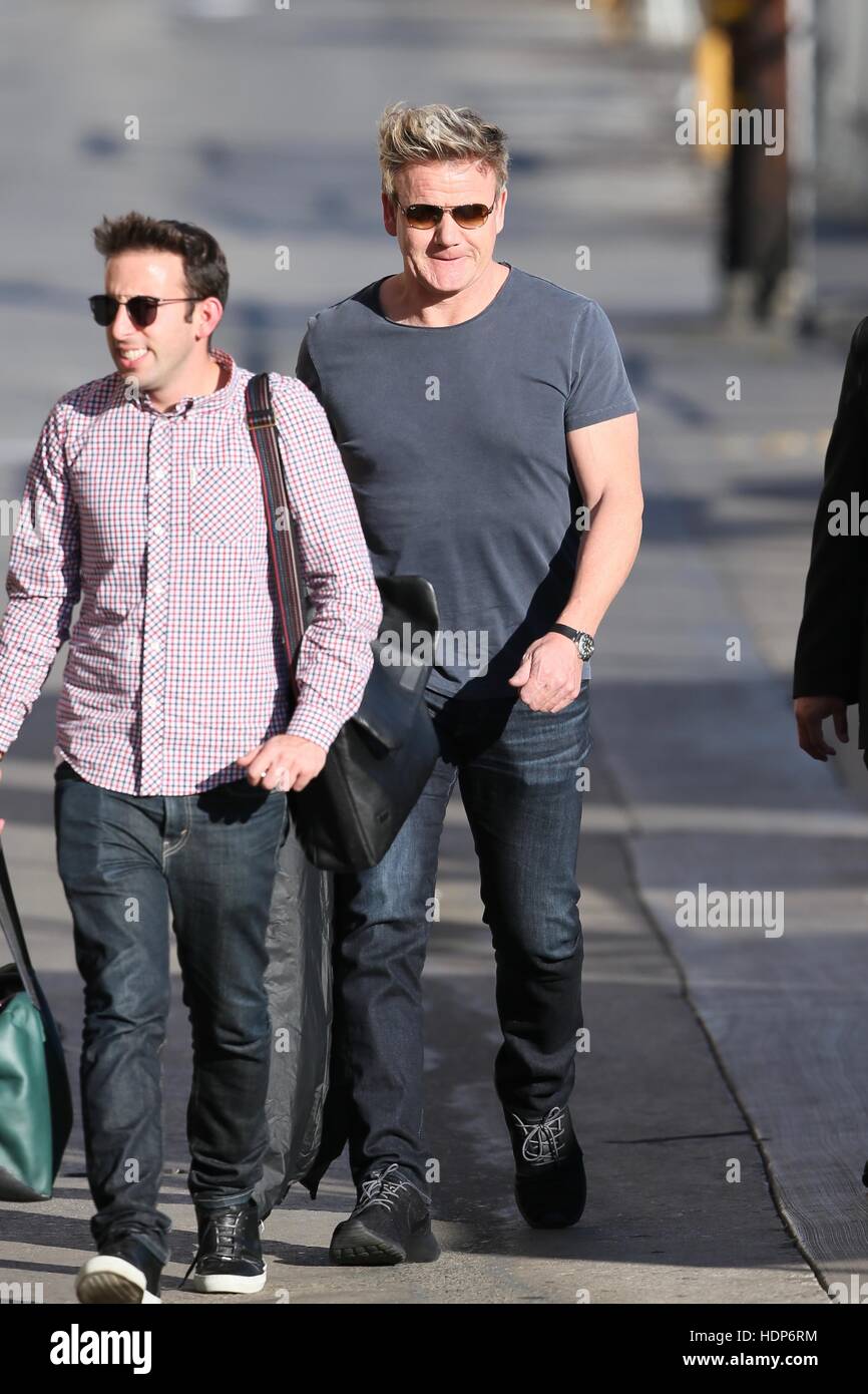 Gordon Ramsay seen arriving the ABC studios for Jimmy Kimmel Live ...