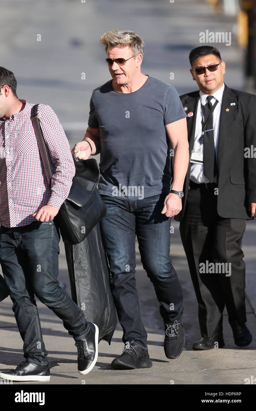 Gordon Ramsay seen arriving the ABC studios for Jimmy Kimmel Live ...