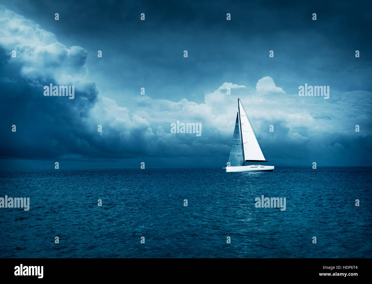 Storm ship sea night hi-res stock photography and images - Alamy