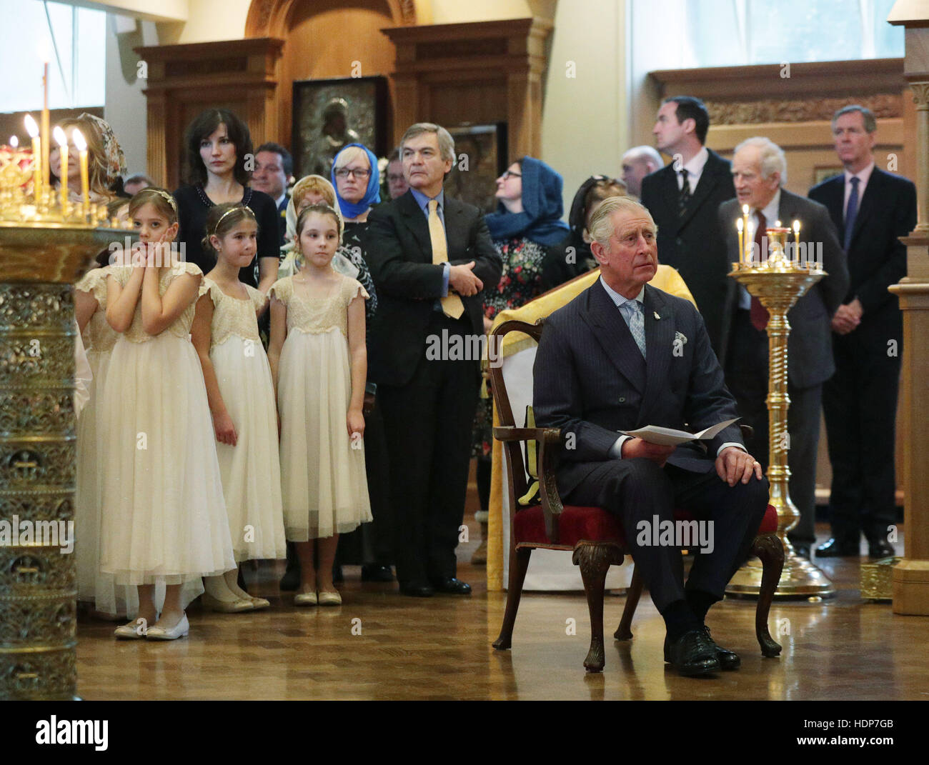 The Prince of Wales during a visit to the Russian Orthodox Church's ...
