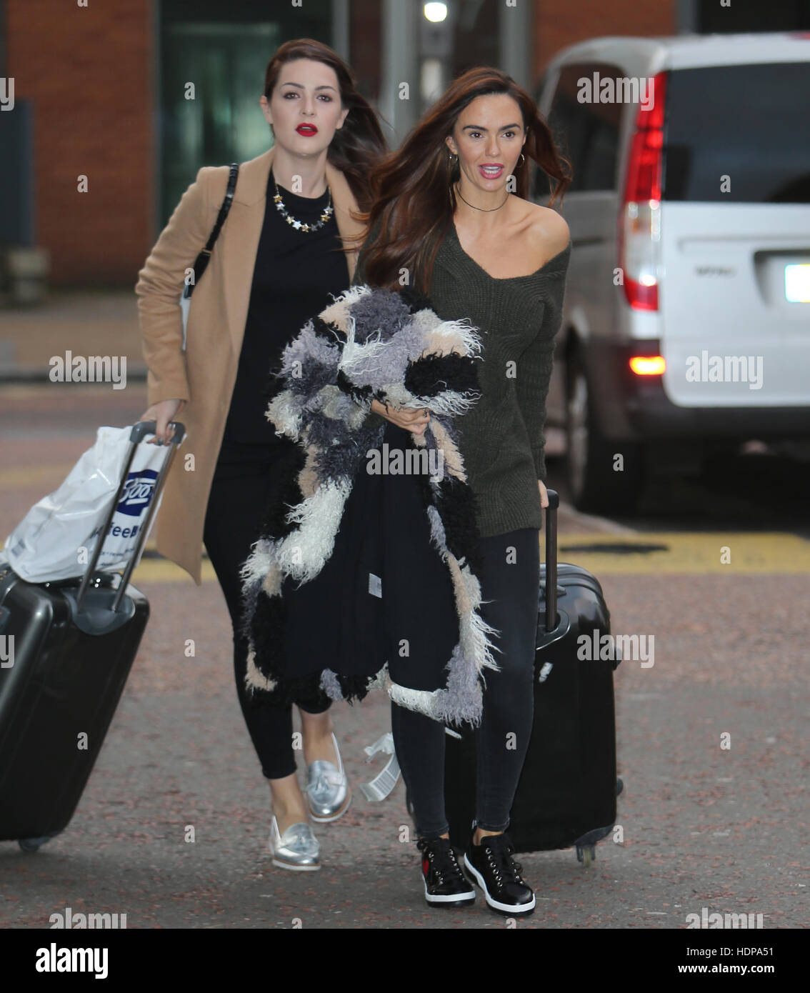 Jennifer Metcalfe, Anna Passey and Jamie Lomas outside ITV Studios ...