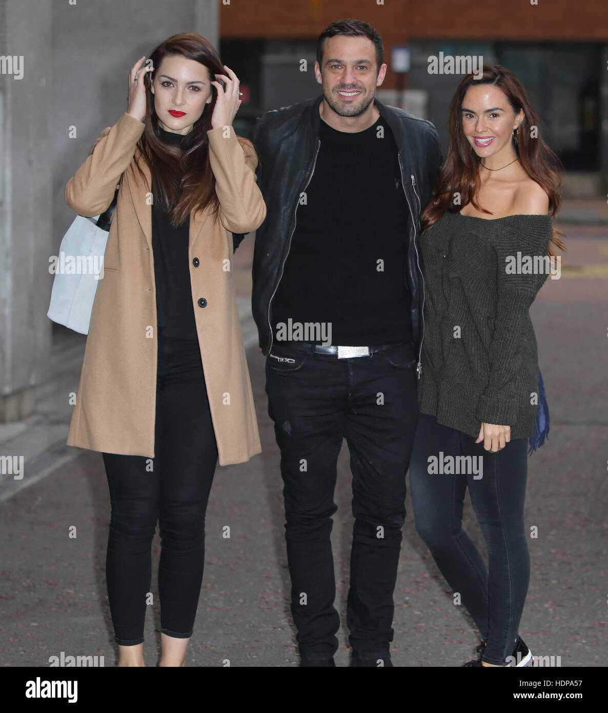 Jennifer Metcalfe, Anna Passey and Jamie Lomas outside ITV Studios ...