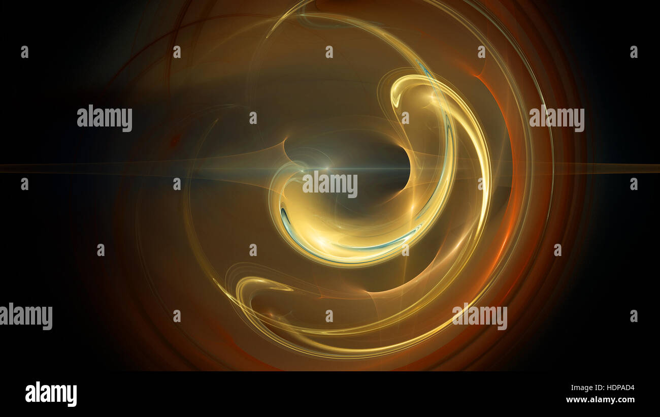 fire yellow curves and circles abstract background Stock Photo - Alamy