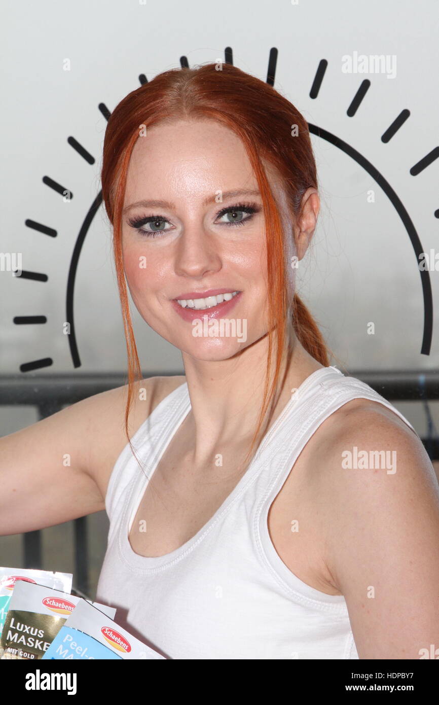 Barbara Meier presenting her new fitness-program in Hamburg. Featuring ...