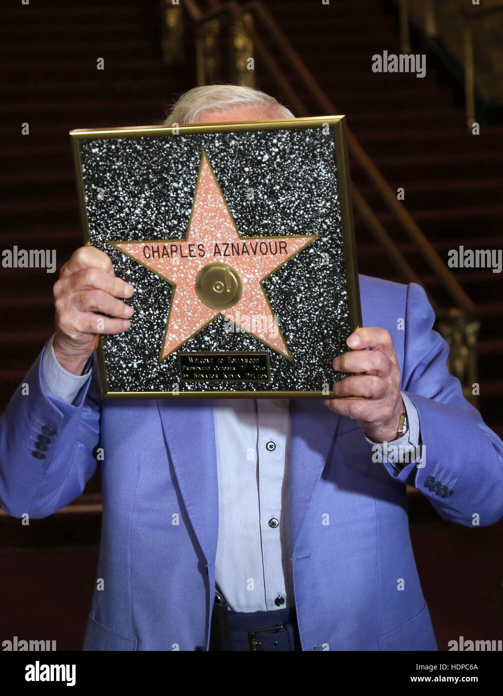 Charles Aznavour receives an honorary Hollywood Star plaque Featuring ...