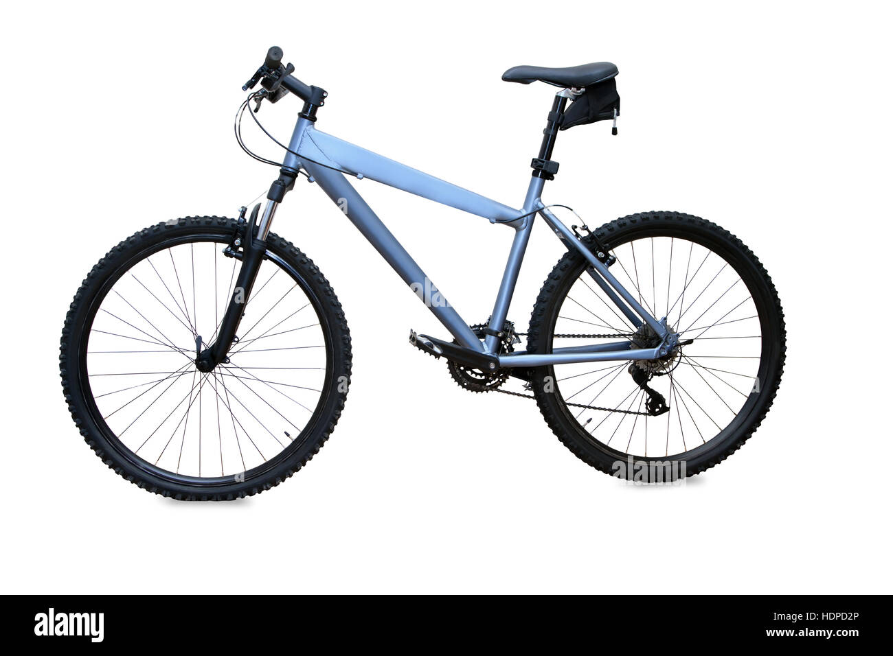 blue mountain bike isolated over white background Stock Photo - Alamy
