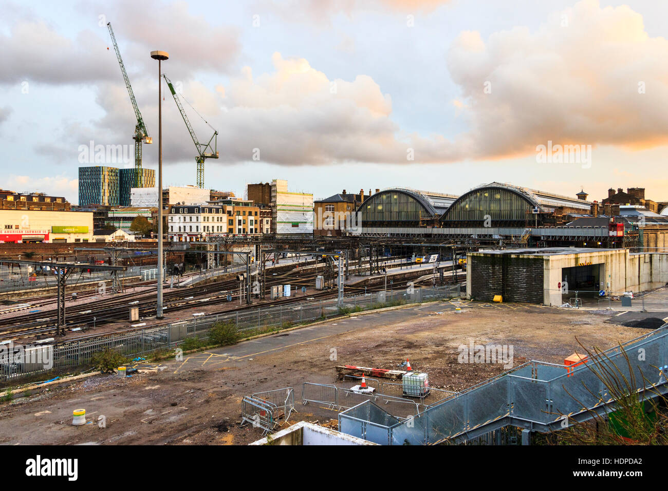 The railway line out of King's Cross Station at the beginning of the ...