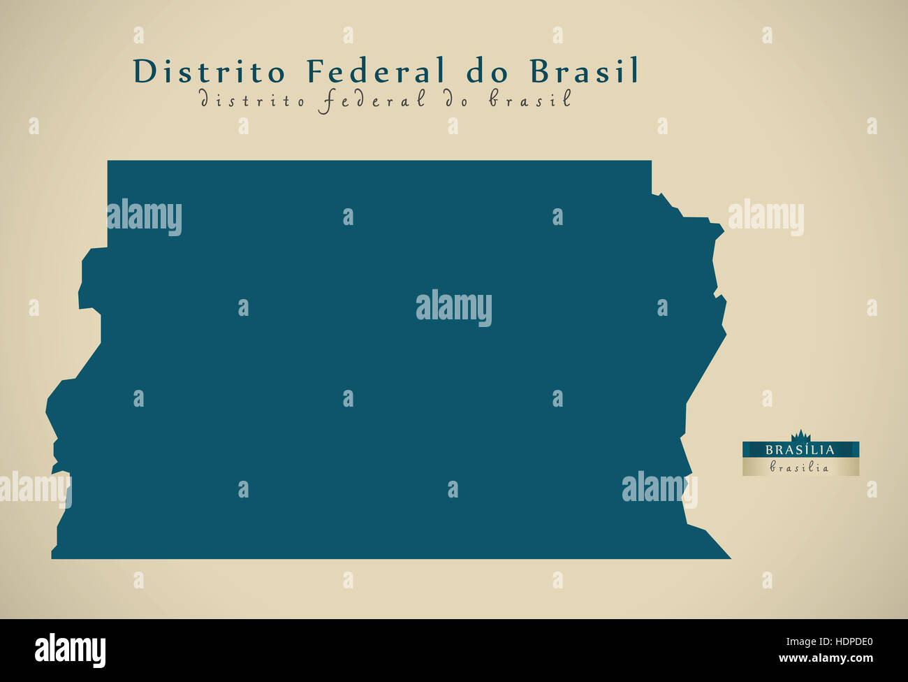 Modern Map - Distrito Federal do Brasil BR Brazil Illustration Stock ...