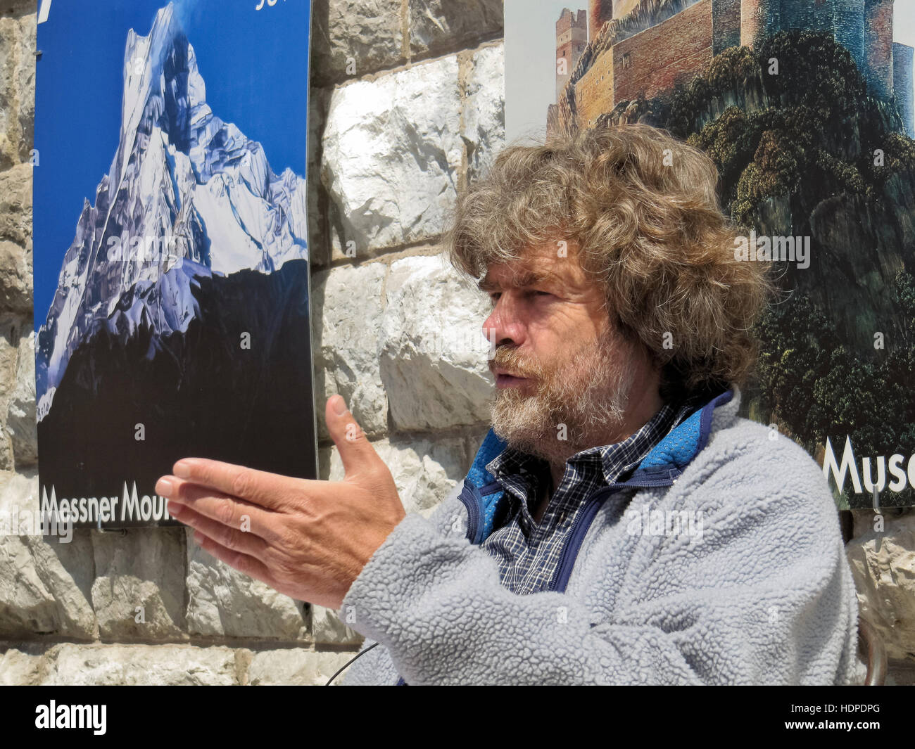 CADORE, ITALY - JUNE 06: Mountaineer Reinhold Messner speaks during the ...