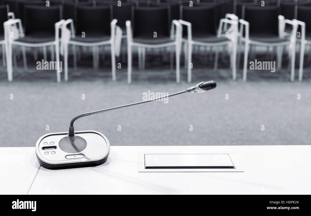 Empty conference room microphone hi-res stock photography and images ...