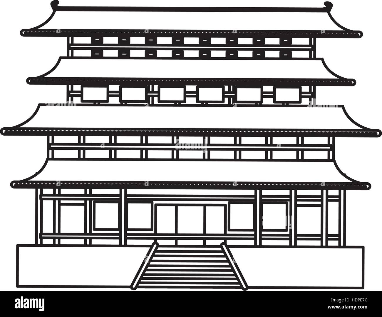 Japanese Temple Icon Vector Illustration High Resolution Stock ...