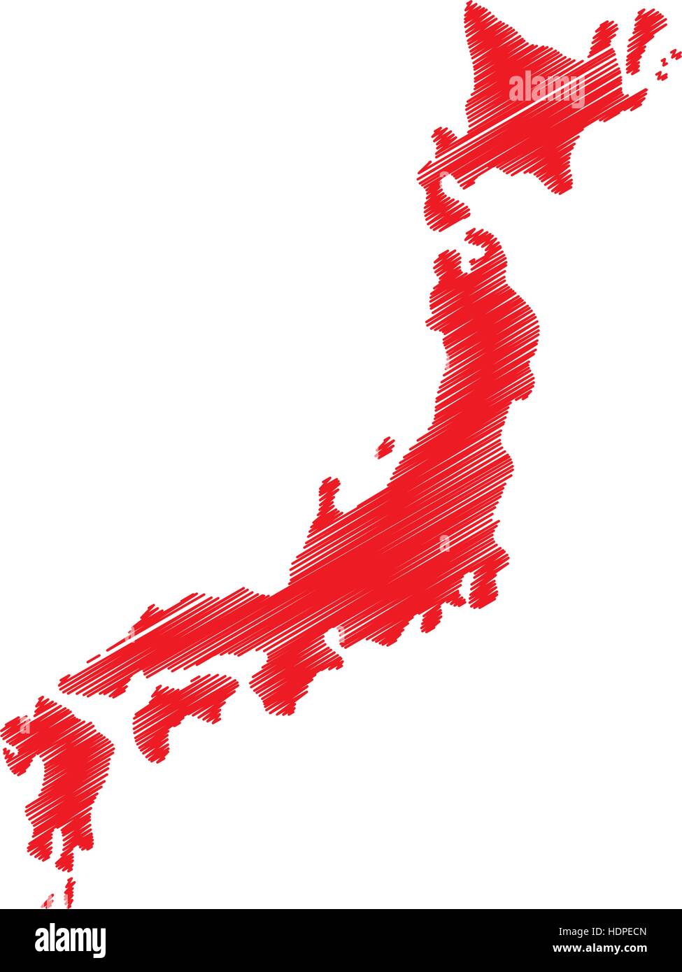Japan country map Stock Vector Image & Art - Alamy