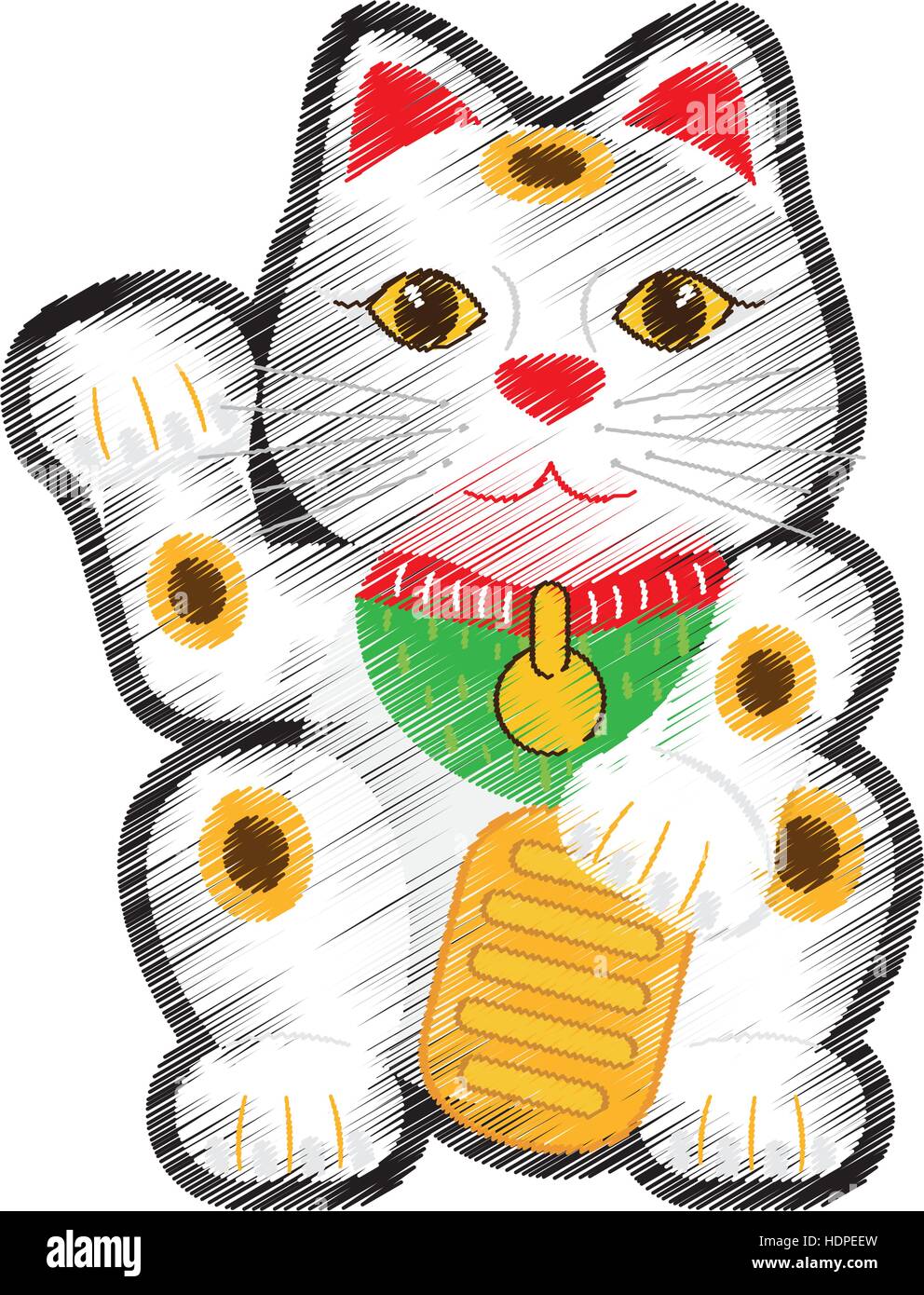 Lucky cat belief japanese Stock Vector Images - Alamy