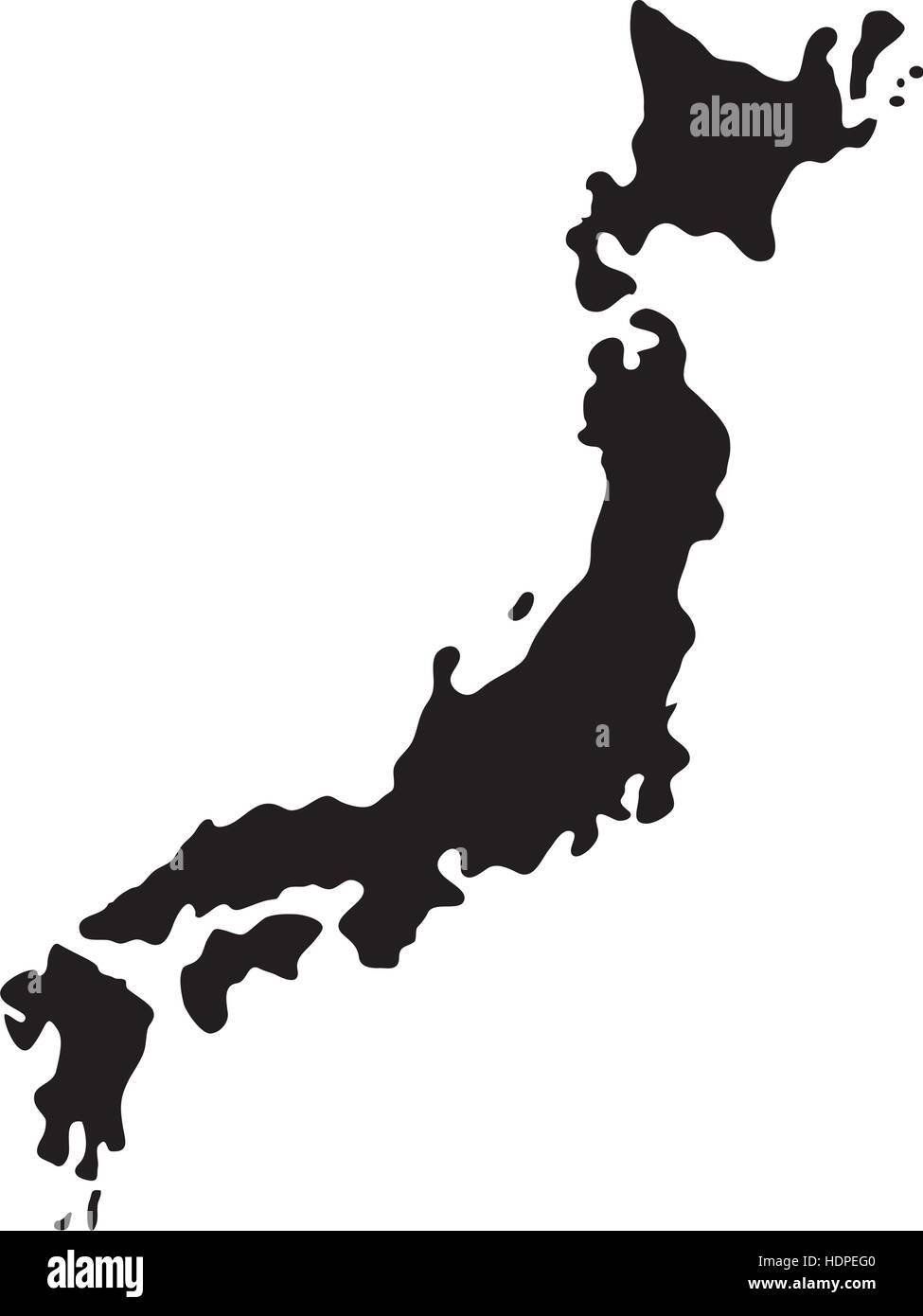 Japan country map Stock Vector Image & Art - Alamy