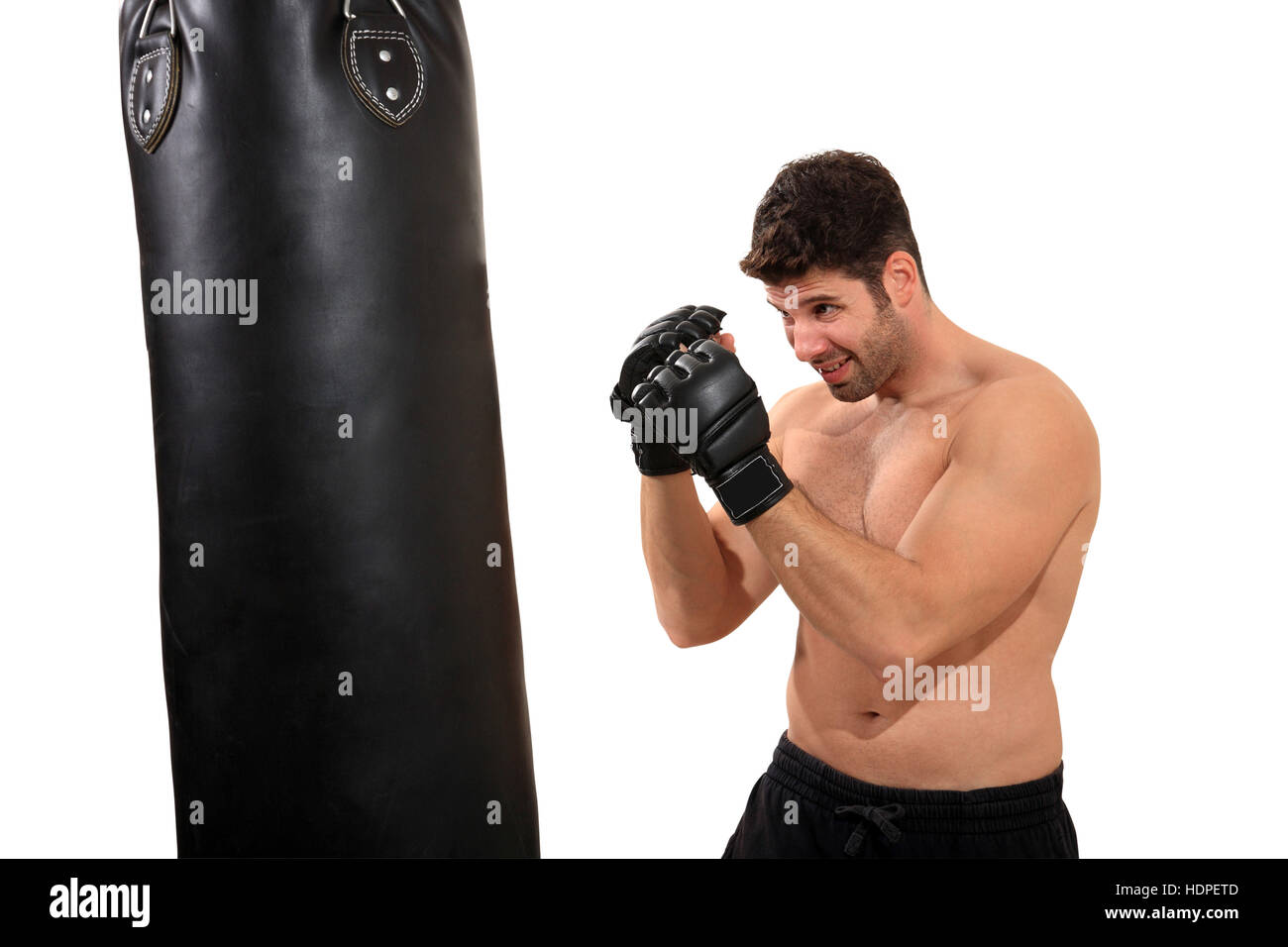 Sport man boxer exercising Cut Out Stock Images & Pictures - Alamy