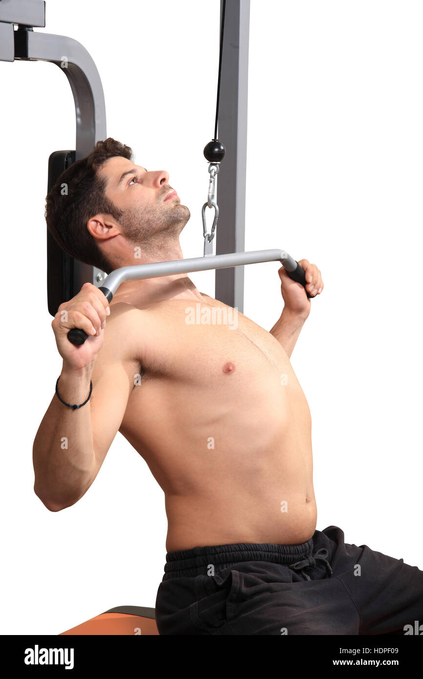 body builder workout isolated on a white background Stock Photo - Alamy