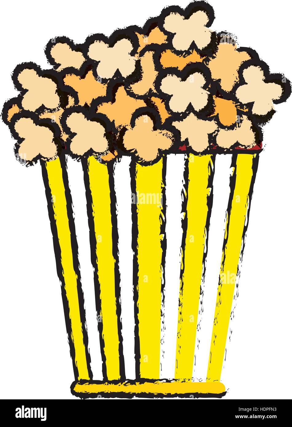 Isolated popcorn snack Stock Vector Image & Art - Alamy