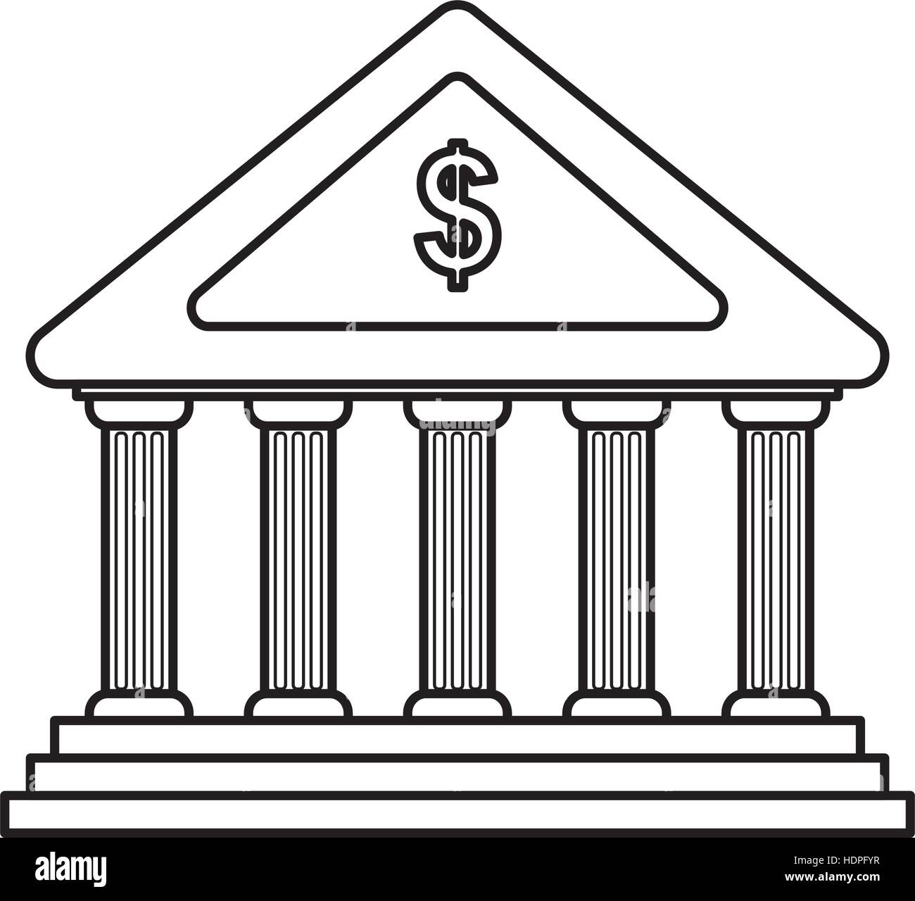 Bank building symbol Stock Vector Image & Art - Alamy