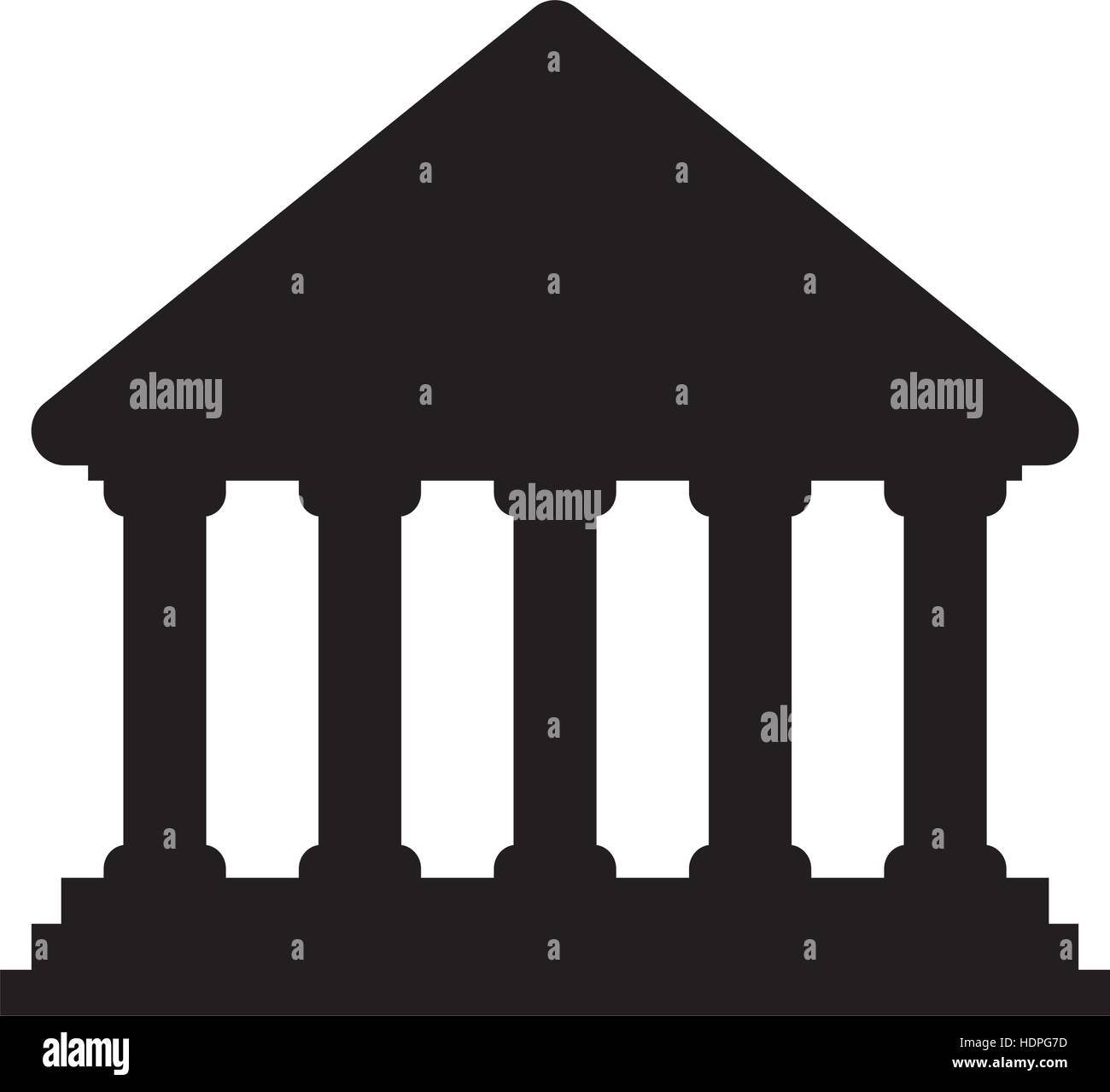 Bank building symbol Stock Vector Image & Art - Alamy