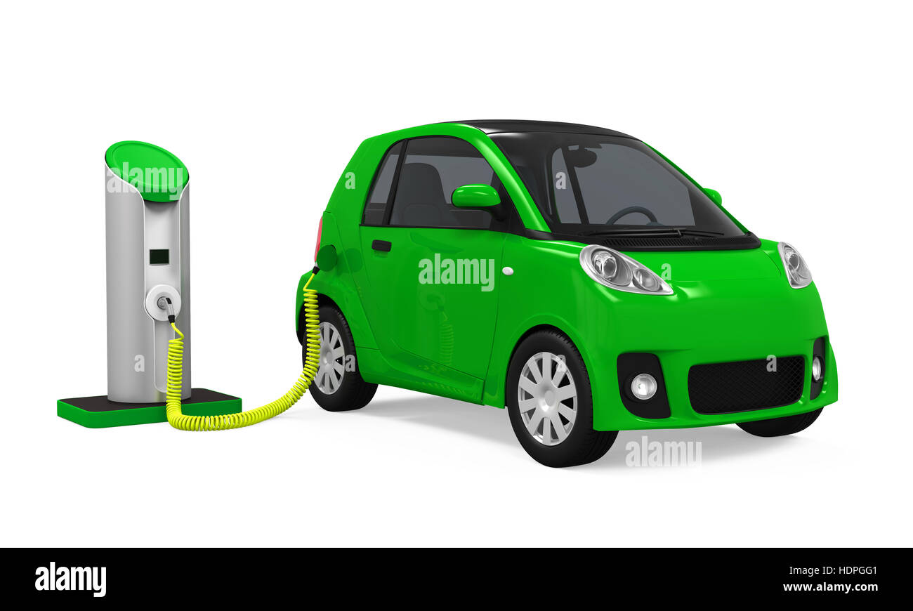 Hybrid electric car charging station Cut Out Stock Images & Pictures ...