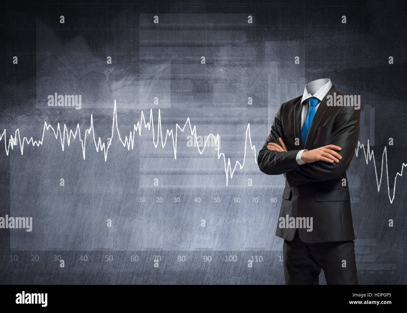 Headless businessman with arms crossed on chest in black suit Stock ...