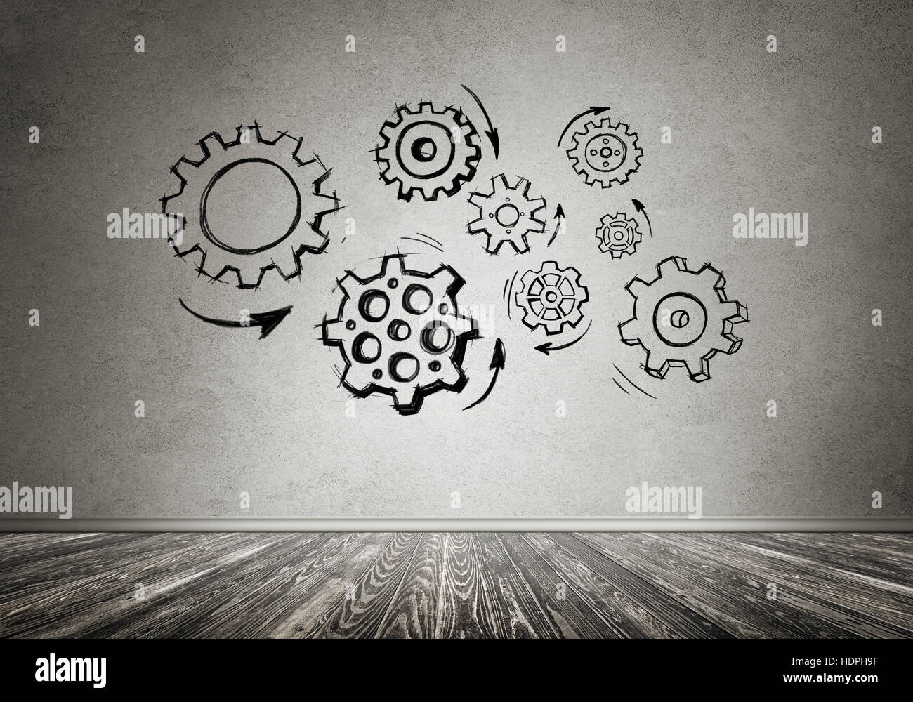 Gear mechanism as teamwork concept Stock Photo - Alamy