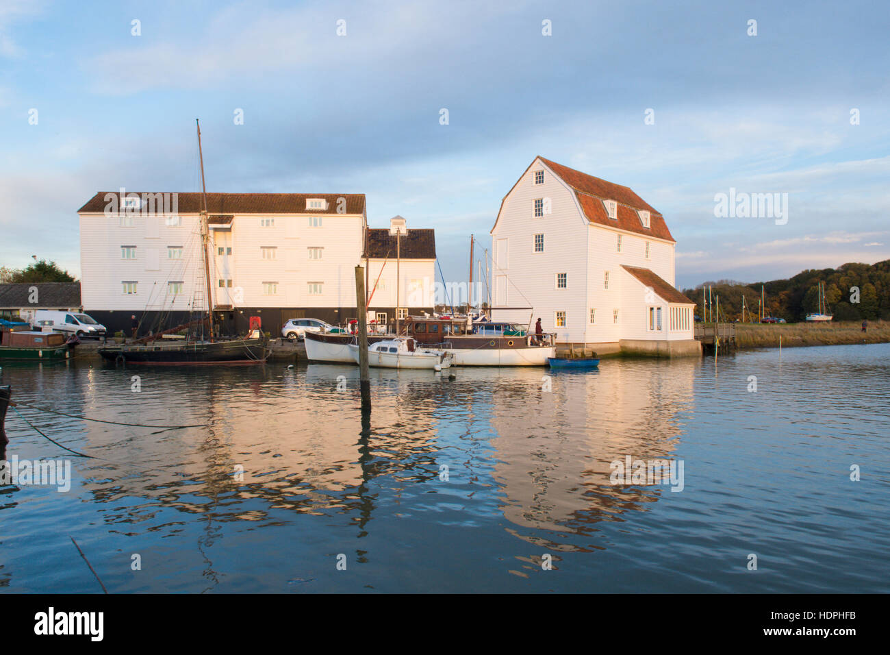 Woodbridge Tide Mill, River Deben, Suffolk, UK. November Stock Photo ...