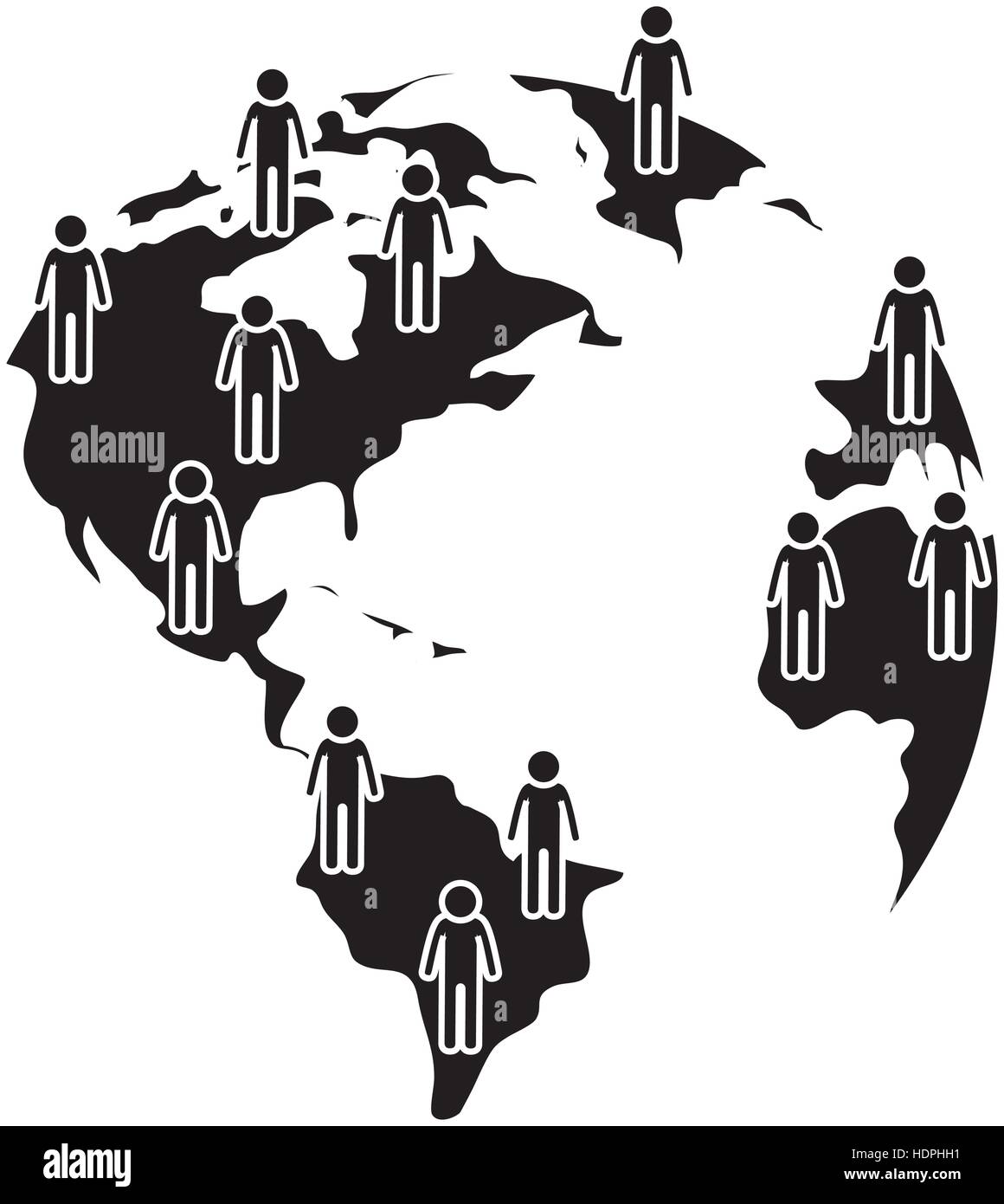 world planet with people vector illustration design Stock Vector Image ...