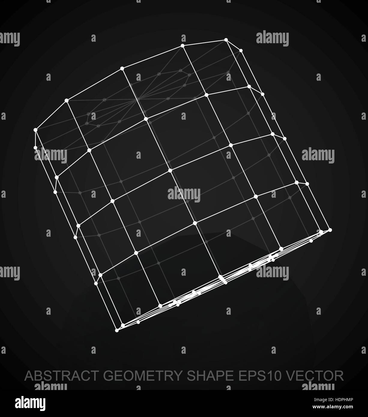 Abstract stereometry shape: White sketched Cylinder with Reflection ...