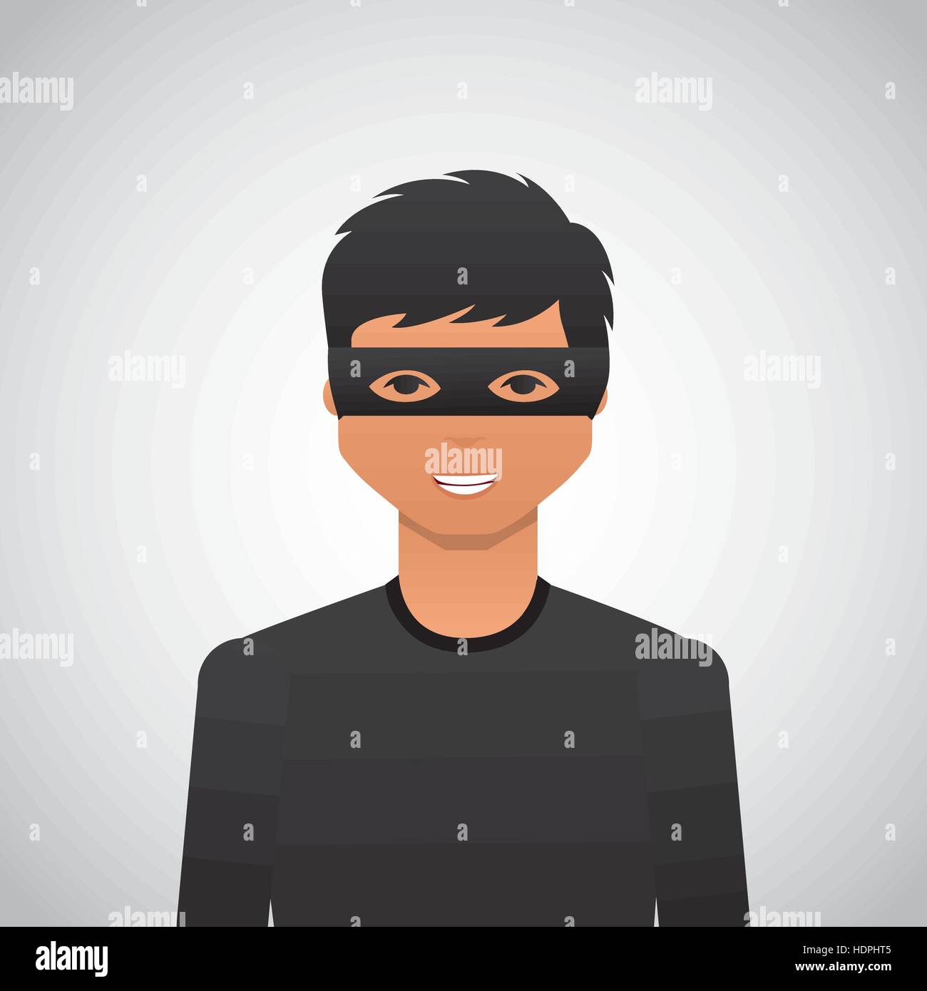 cartoon hacker man icon over white background. cyber security concept ...