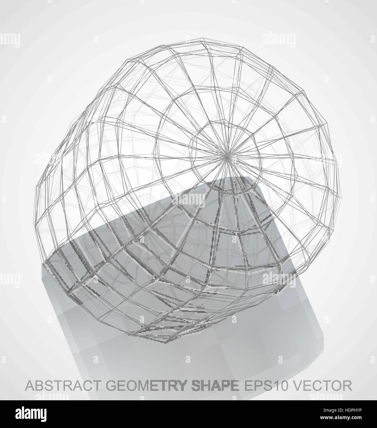 Abstract stereometry shape: Pencil sketched Cylinder with Reflection ...