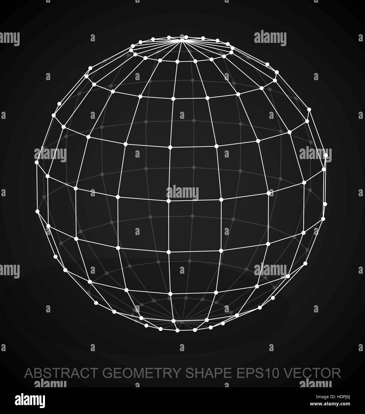 Abstract geometry shape: White sketched Sphere with Transparent Shadow ...