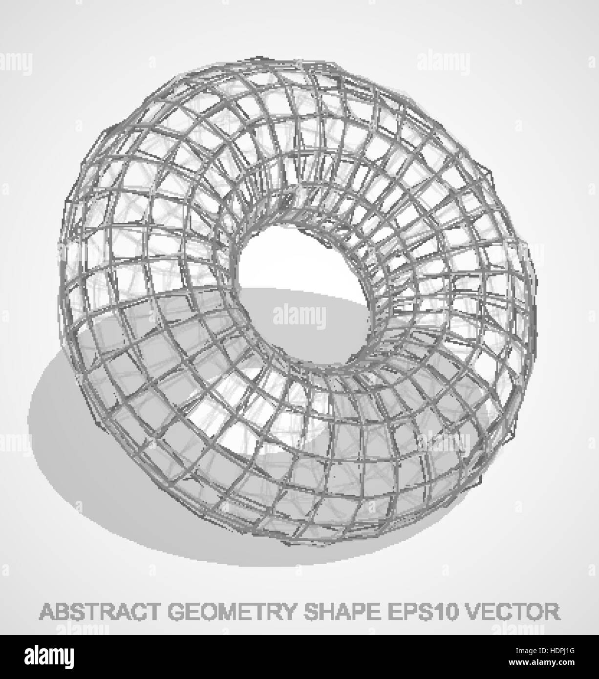 Abstract geometry shape: Pencil sketched Torus with Transparent Shadow ...
