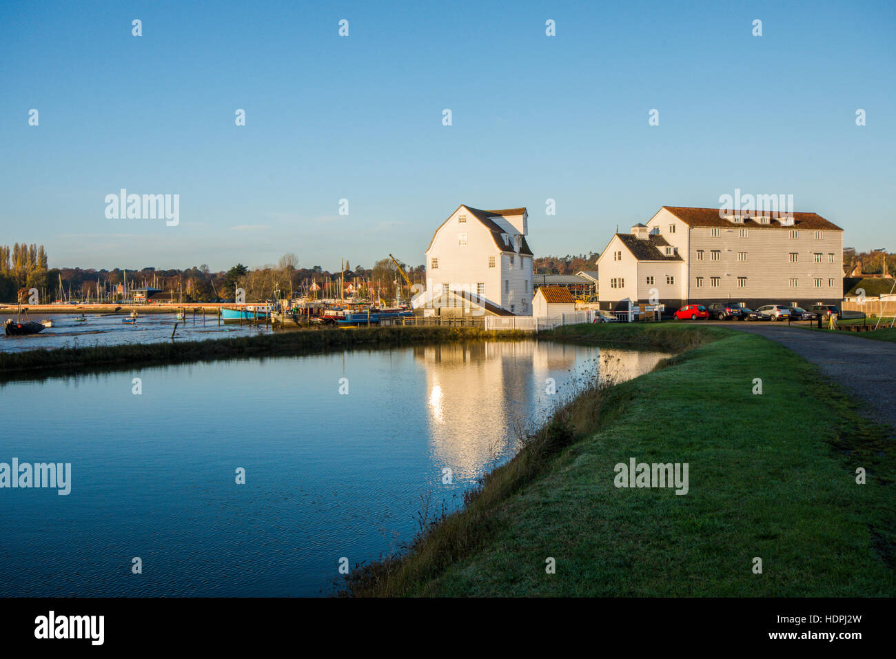 Woodbridge Tide Mill, Suffolk, UK. November. Reflections in the ...