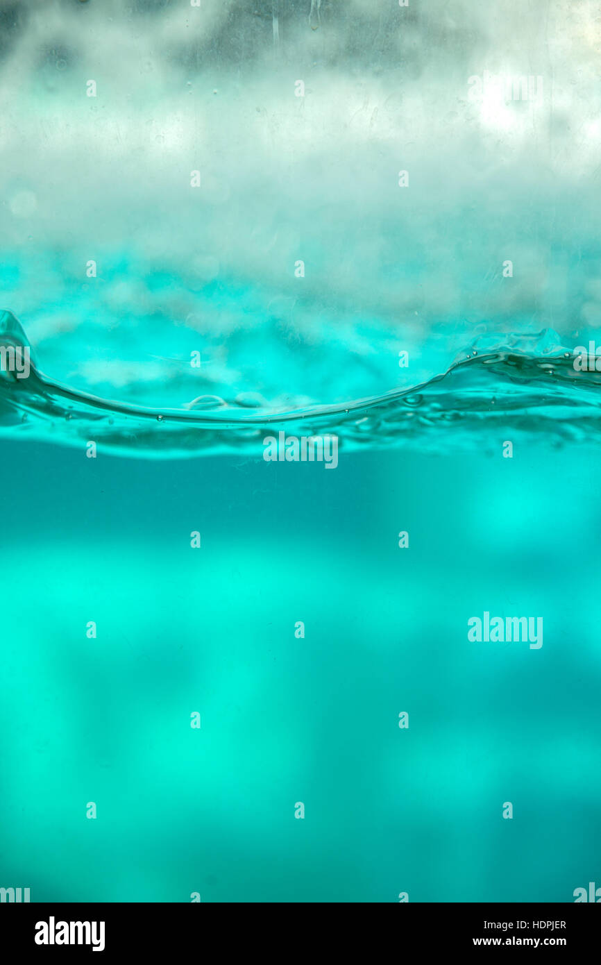Close up view at water wave with bubble Stock Photo - Alamy