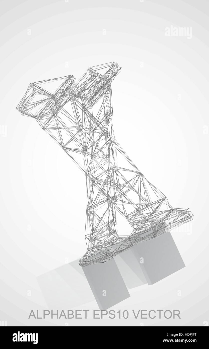 Abstract illustration of a Pencil sketched X with Reflection. Hand ...