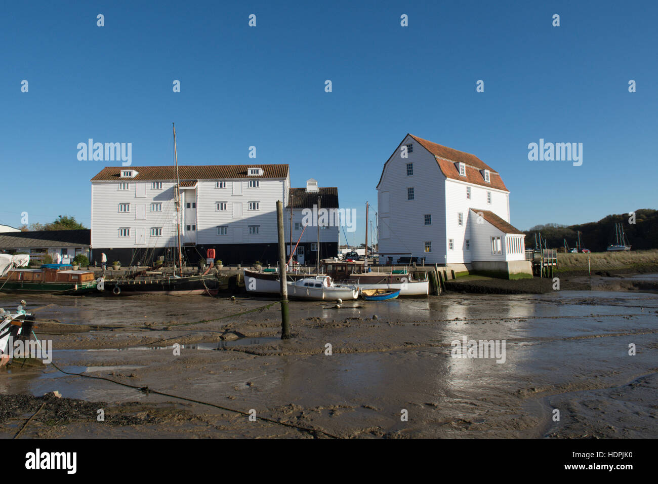Woodbridge Tide Mill, River Deben, Suffolk, UK. November Stock Photo ...