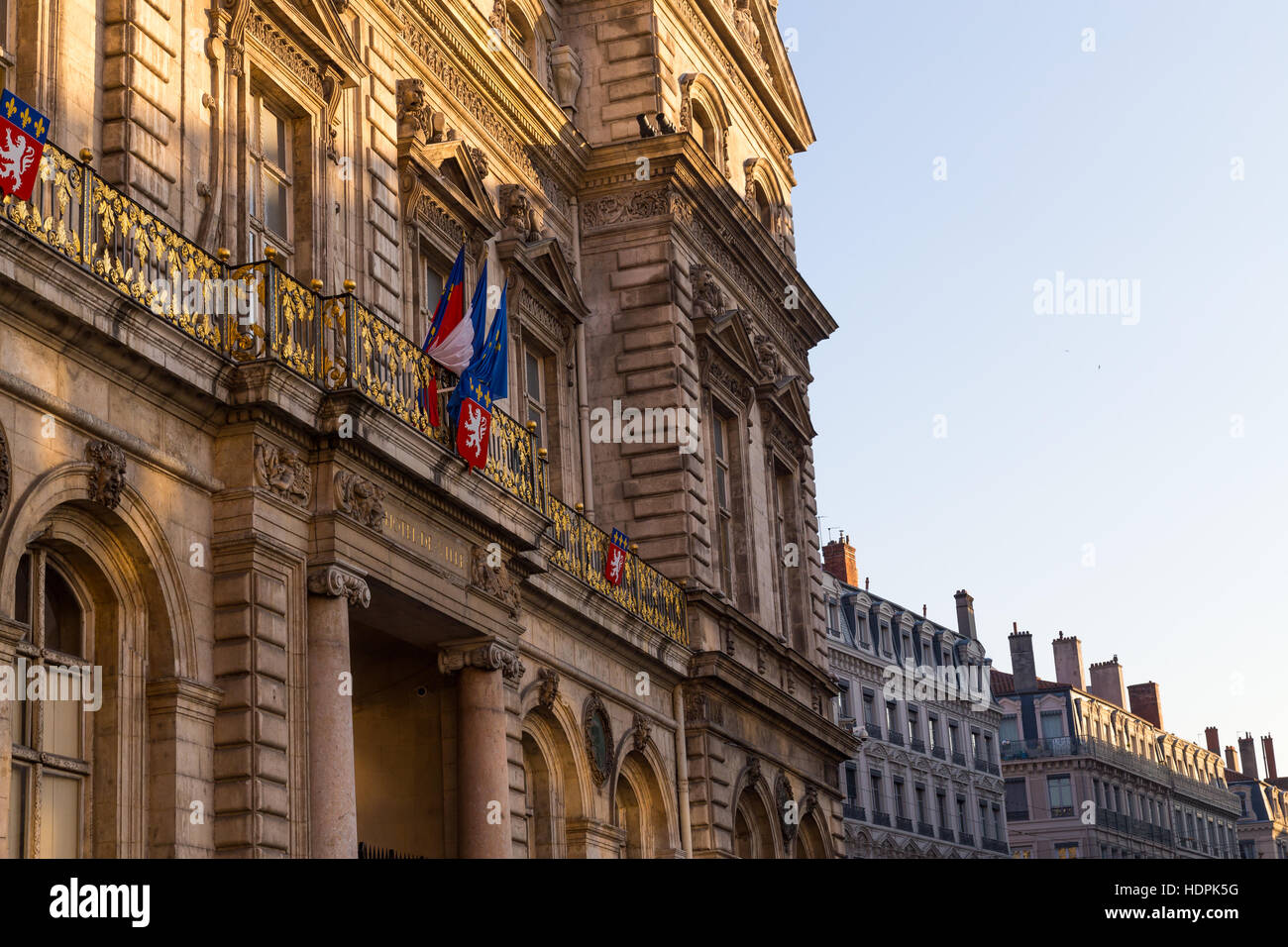 building with french flag Stock Photo - Alamy