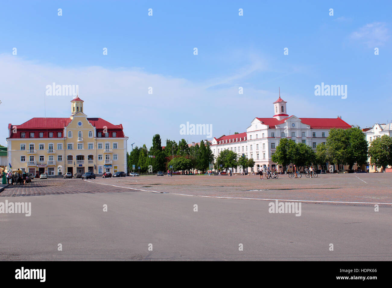 beautiful central square in Chernihiv town in Ukraine Stock Photo - Alamy