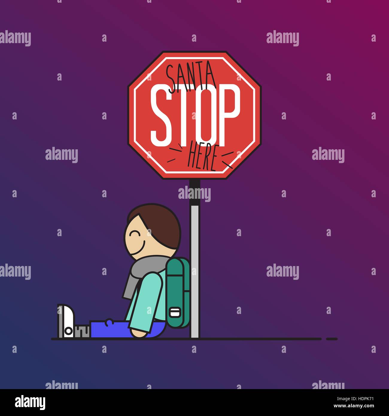 Rectangular stop sign Stock Vector Images - Alamy