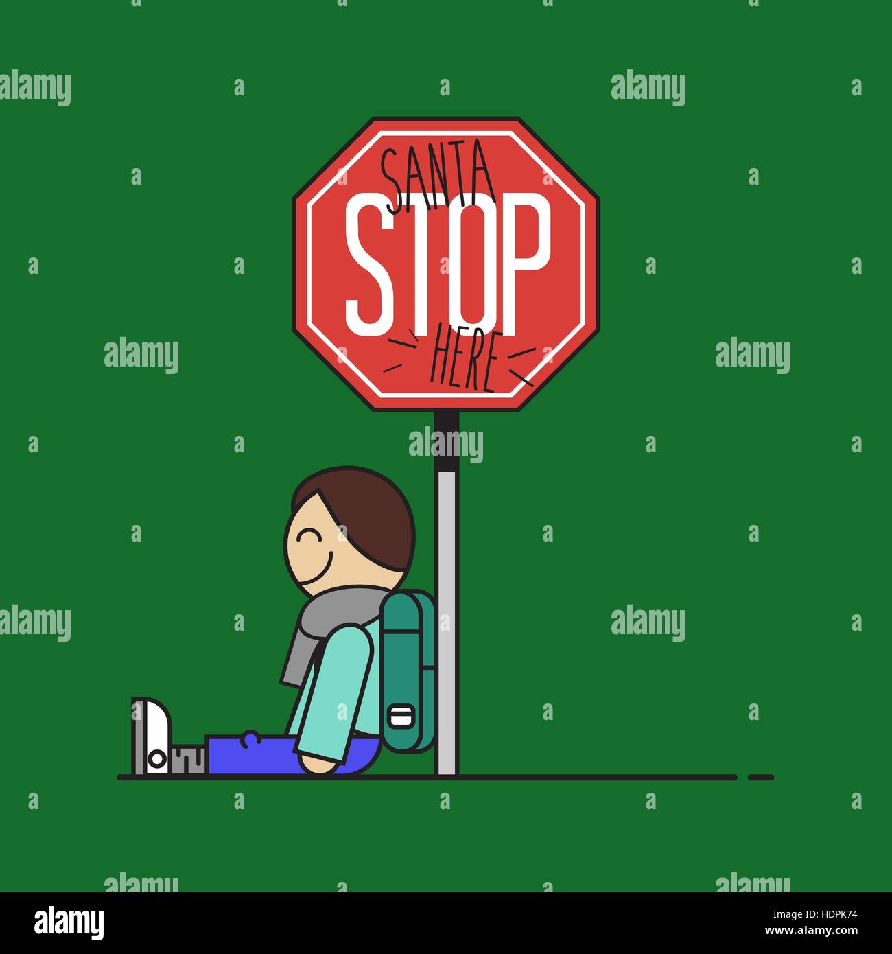 Santa stop here sign hi-res stock photography and images - Alamy